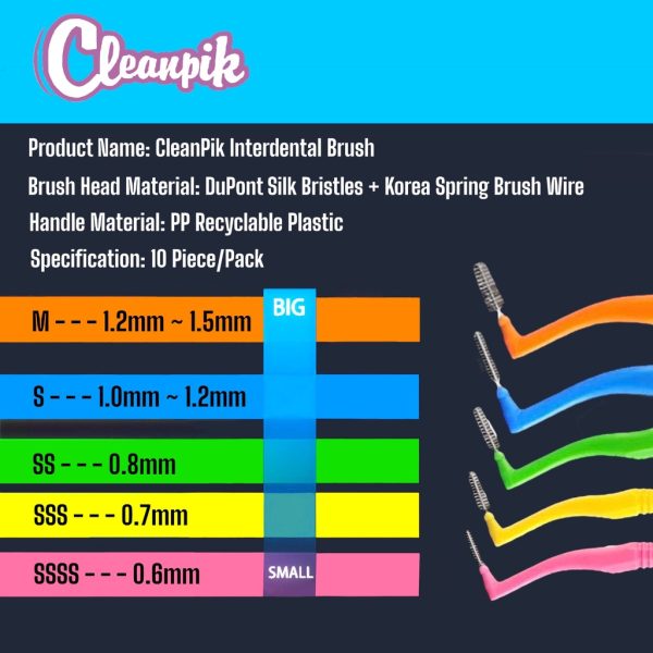CleanPik Interdental L-Shaped Brush - Toothcare+